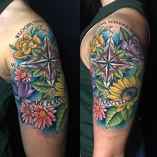 35 Trendy Meaningful Compass Tattoo Designs For Tattoo Lovers – 2019