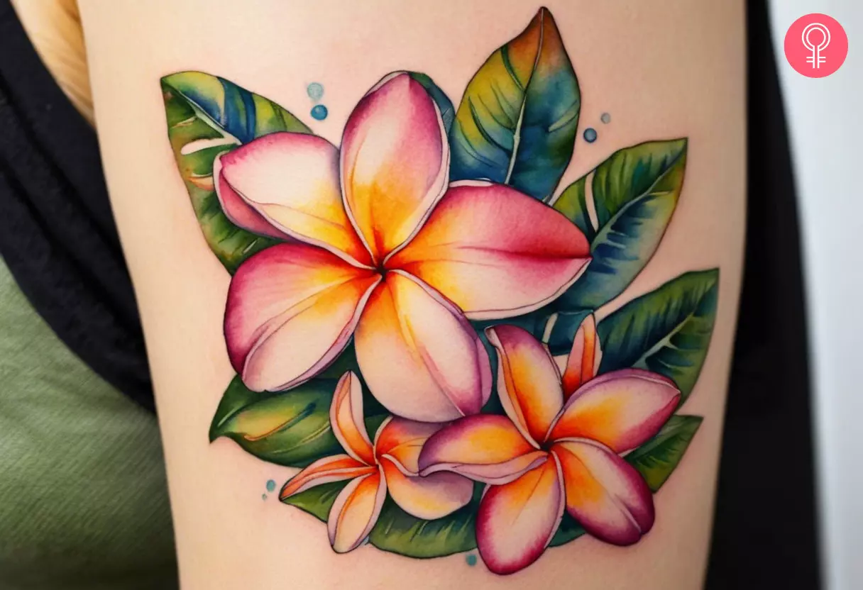 Hawaiian State Flower Tattoo Bronctattooaus