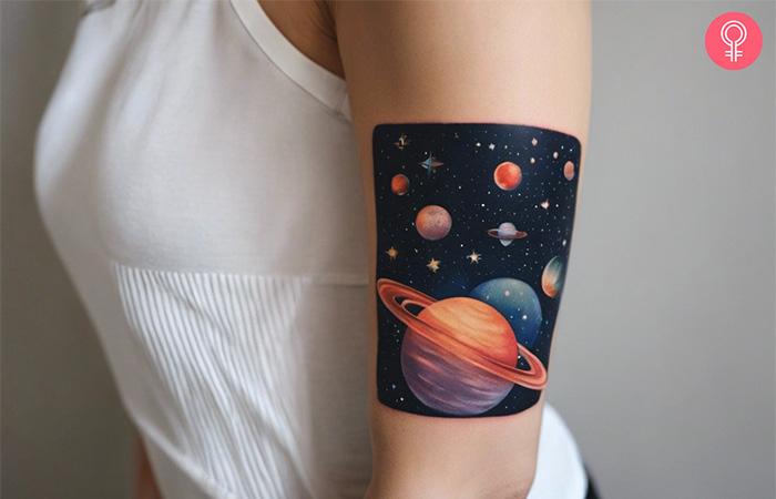 50 Creative Space Tattoo Ideas For Women To Try