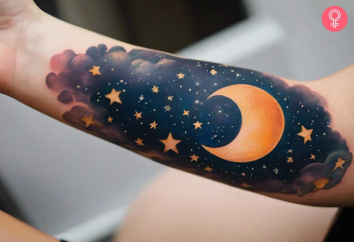 8 Unique Moon And Stars Tattoos With Meanings