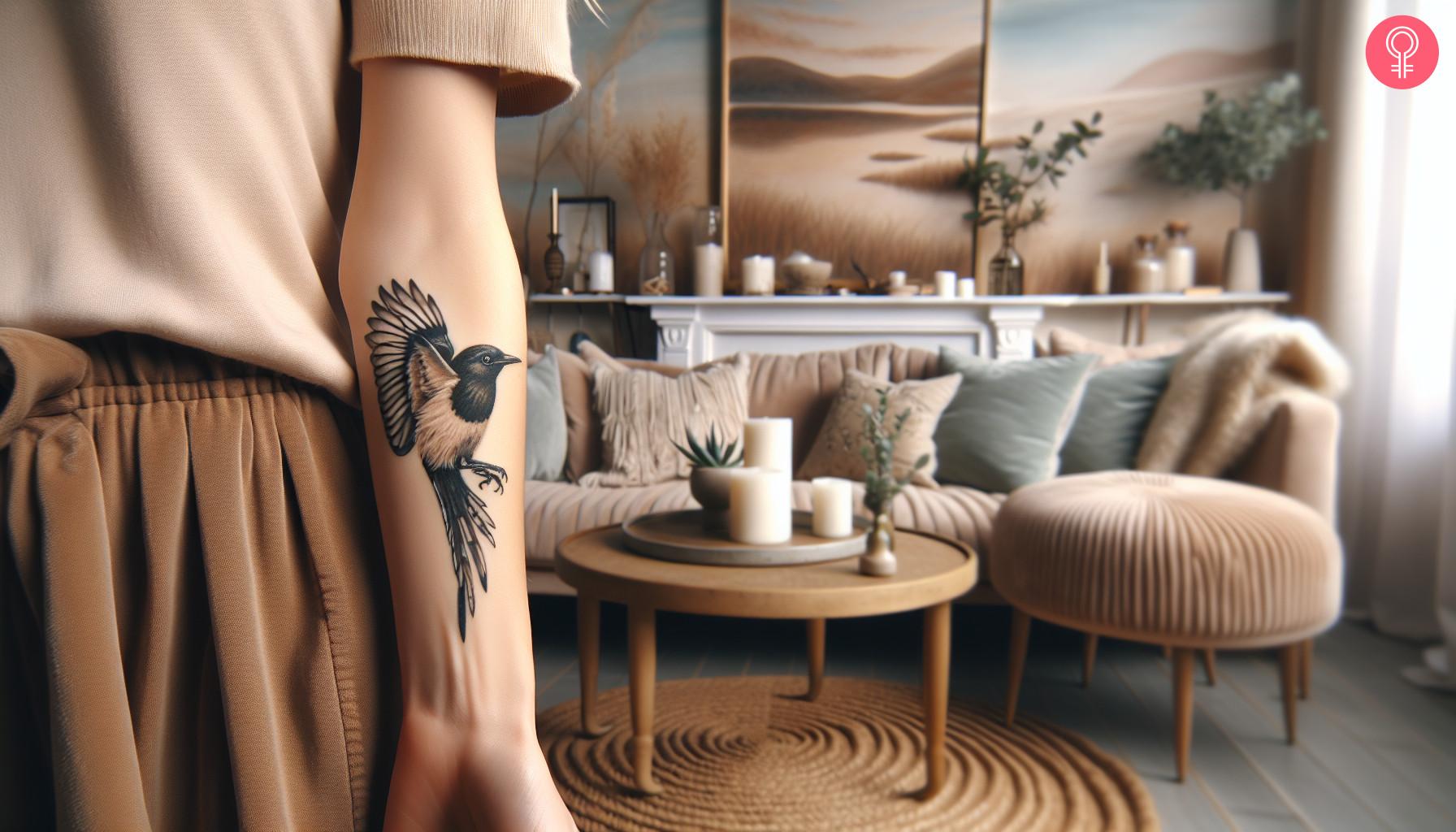 8 Small Magpie Tattoo Ideas With Meaning For Men and Women