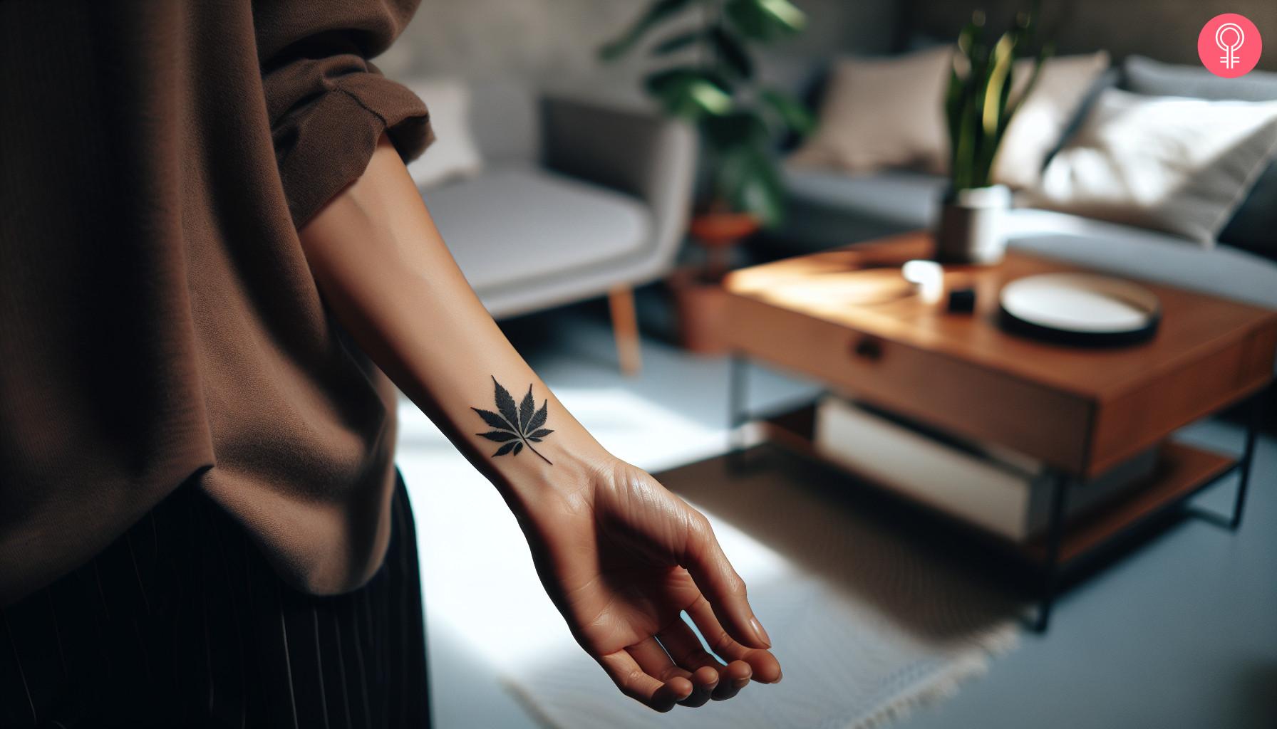Weed Molecule Tattoo