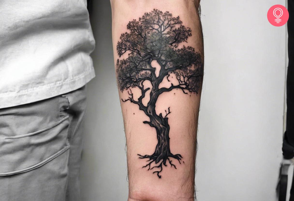 8 Oak Tree Tattoo Ideas Depicting Resilience & Stability