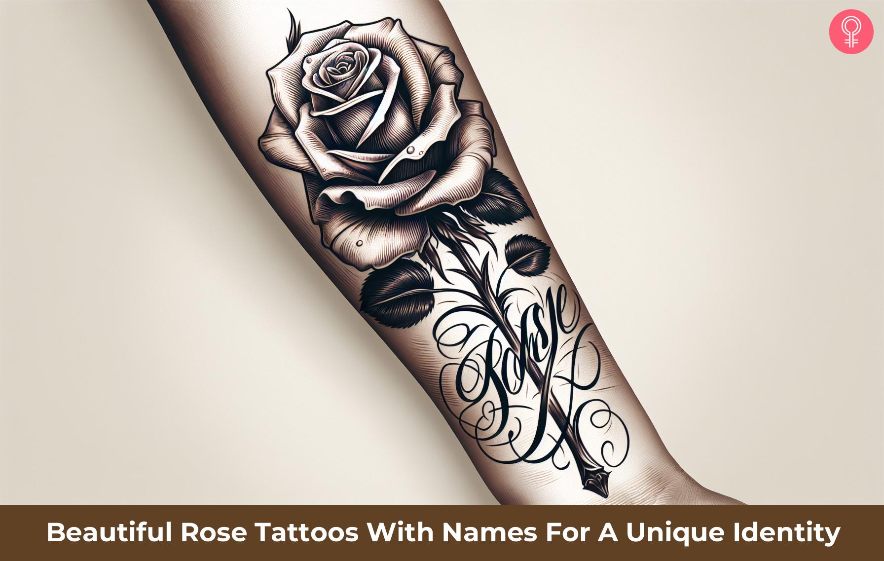 50 Beautiful Rose Tattoos With Names For A Unique Identity