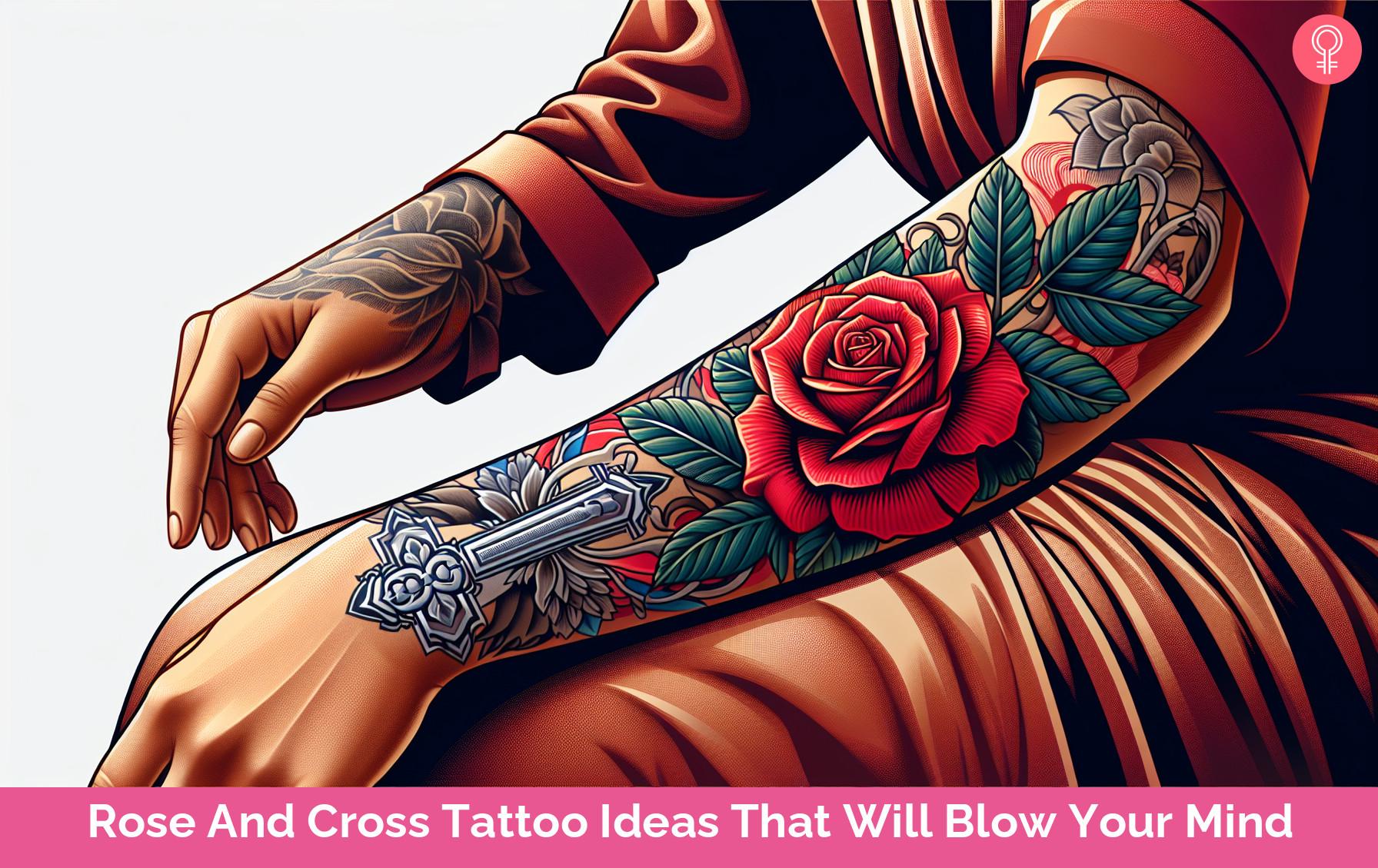 50 Rose And Cross Tattoo Ideas That Will Blow Your Mind